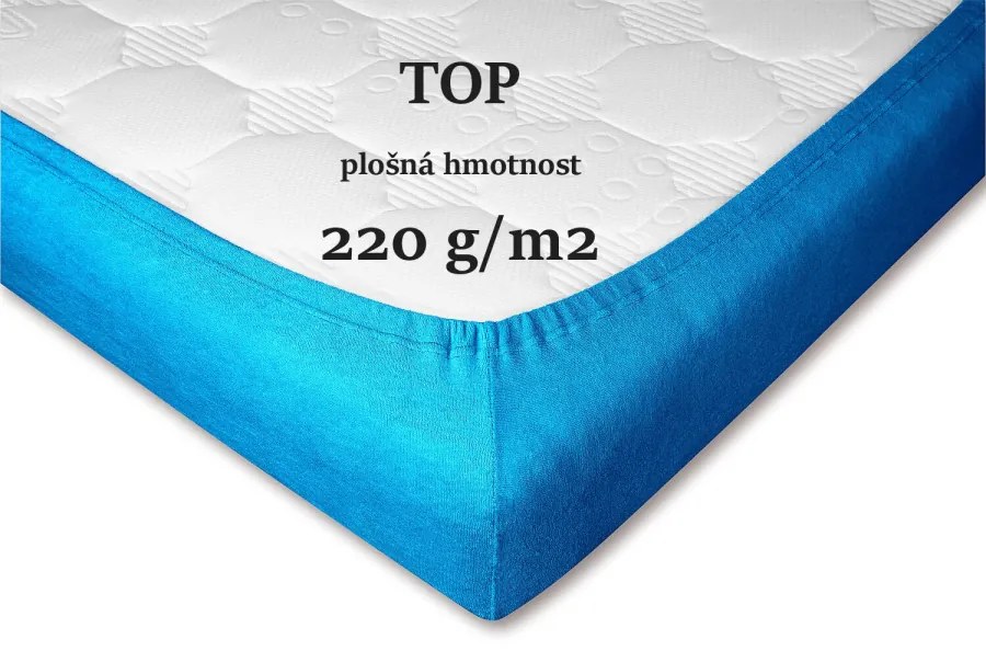 DADKA Froté prostěradlo denim Rozměr 80x200x20