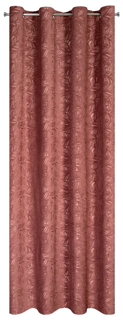 ZÁVĚS NA KROUŽCÍCH OCTAVIA 140X250 CM STARORŮŽOVÁ