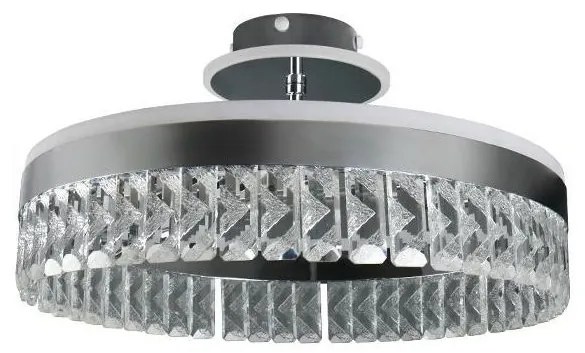 LED Stmívatelný přisazený lustr LED/75W/230V 3000-6500K chrom + dálkové ovládání