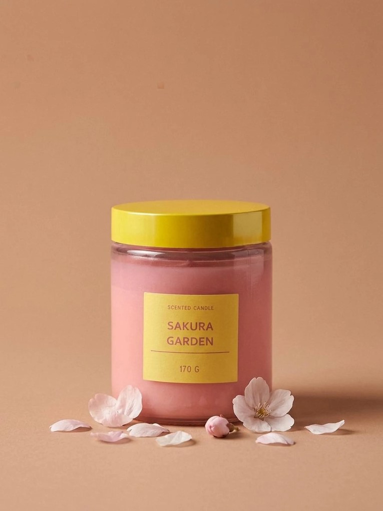 Sinsay - Vonná svíčka Sakura Garden - pastelová růžová