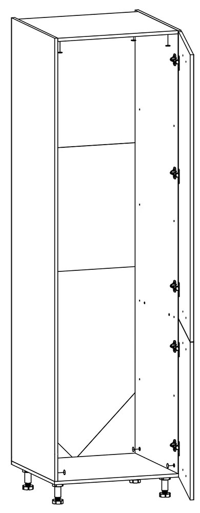 LANGEN bu | skříňka D60ZL pro vestavnou lednici | s úchyty | UNI provedení | béžová