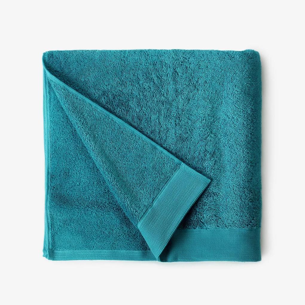 Goldea modalový ručník/osuška s přírodním vláknem - azurový 70 x 140 cm