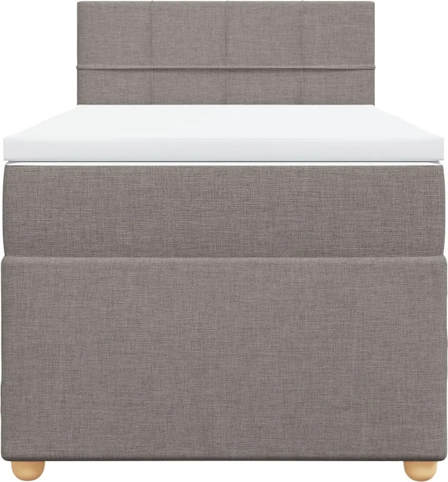 Box spring postel s matrací taupe 90x200 cm textil 3286567