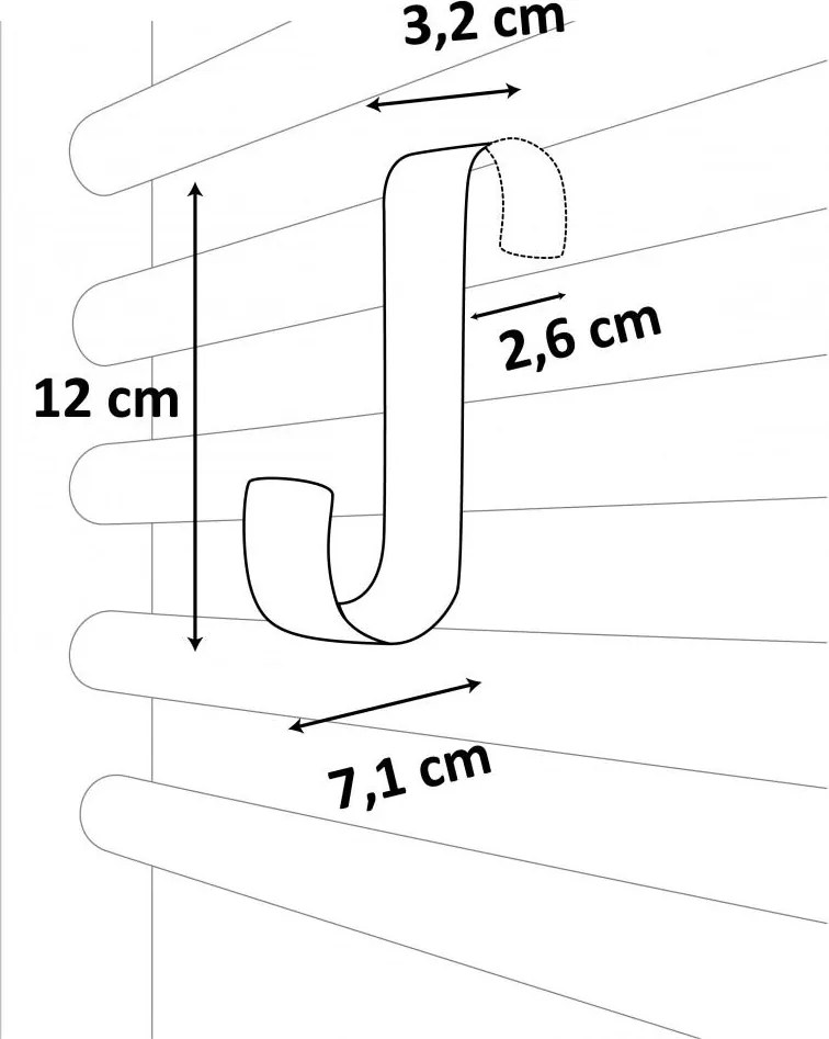 Erga Neo, háček na topidlo, termoplast, bílá, ERG-YKA-RY.HACZYK PVC WHITE