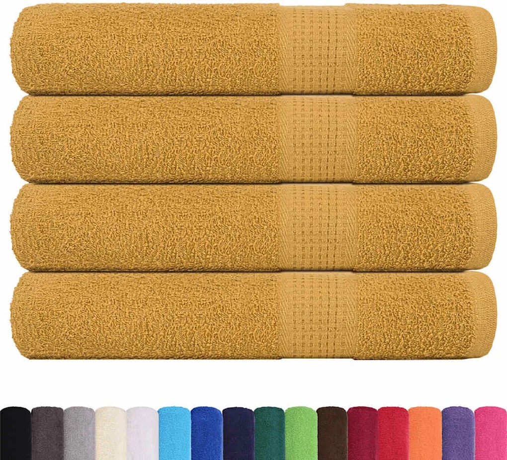 Ručníky FROGN 4 ks zlaté 100x200 cm 360 g/m² 136819