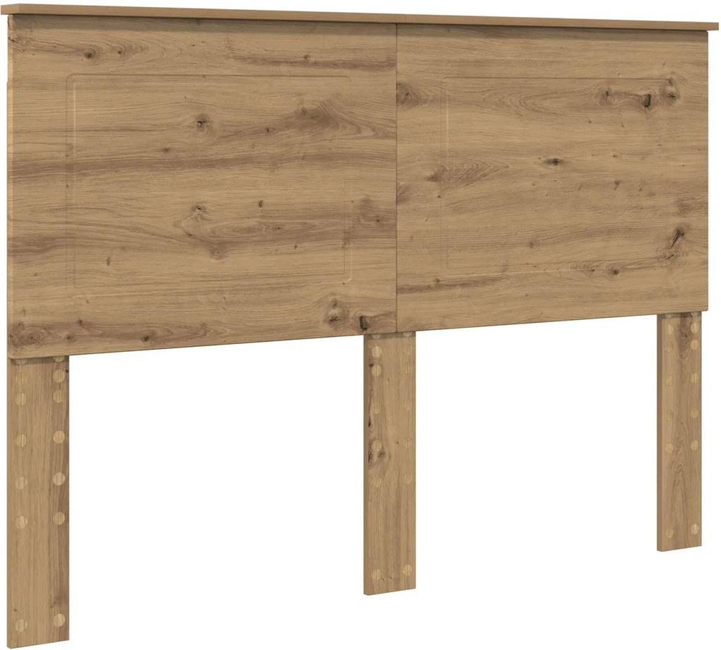 Rám postele Umělecký dub 150 x 200 cm Masivní borové dřevo 3409344
