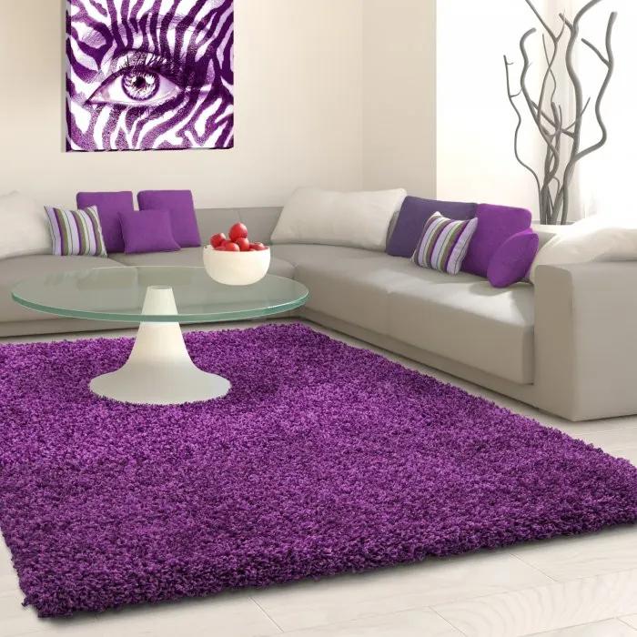 Vopi | Kusový koberec Life Shaggy 1500 lila - 300 x 400 cm