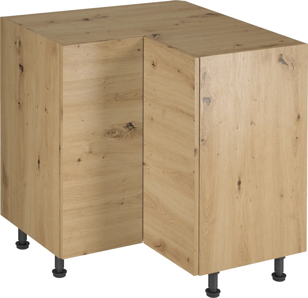 Rohová spodní skříňka, dub artisan, LANGEN D90N