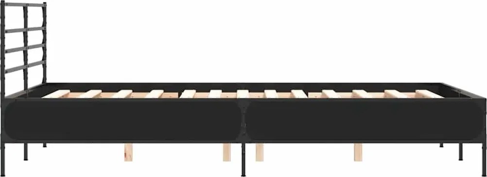 Rám postele černý 120 x 200 cm kompozitní dřevo a kov 3280037