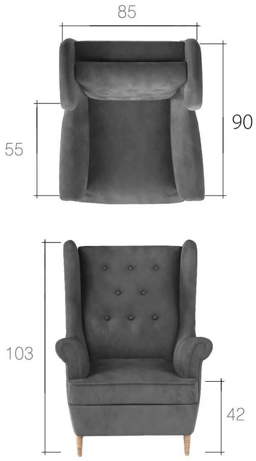 Eltapmeble Sedací souprava Aros 2 + 1 - Kronos 29 (barva potahu)