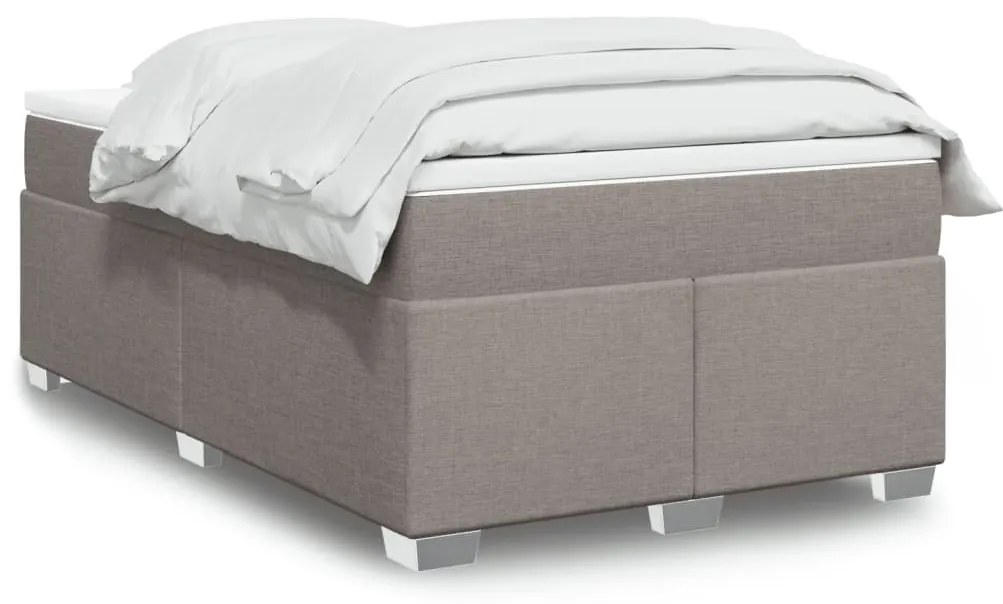 Box spring postel s matrací taupe 120x200 cm textil 3285127