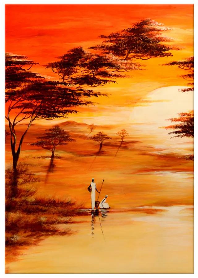 Gario Ručně malovaný obraz Nádherná Afrika Rozměry: 70 x 100 cm