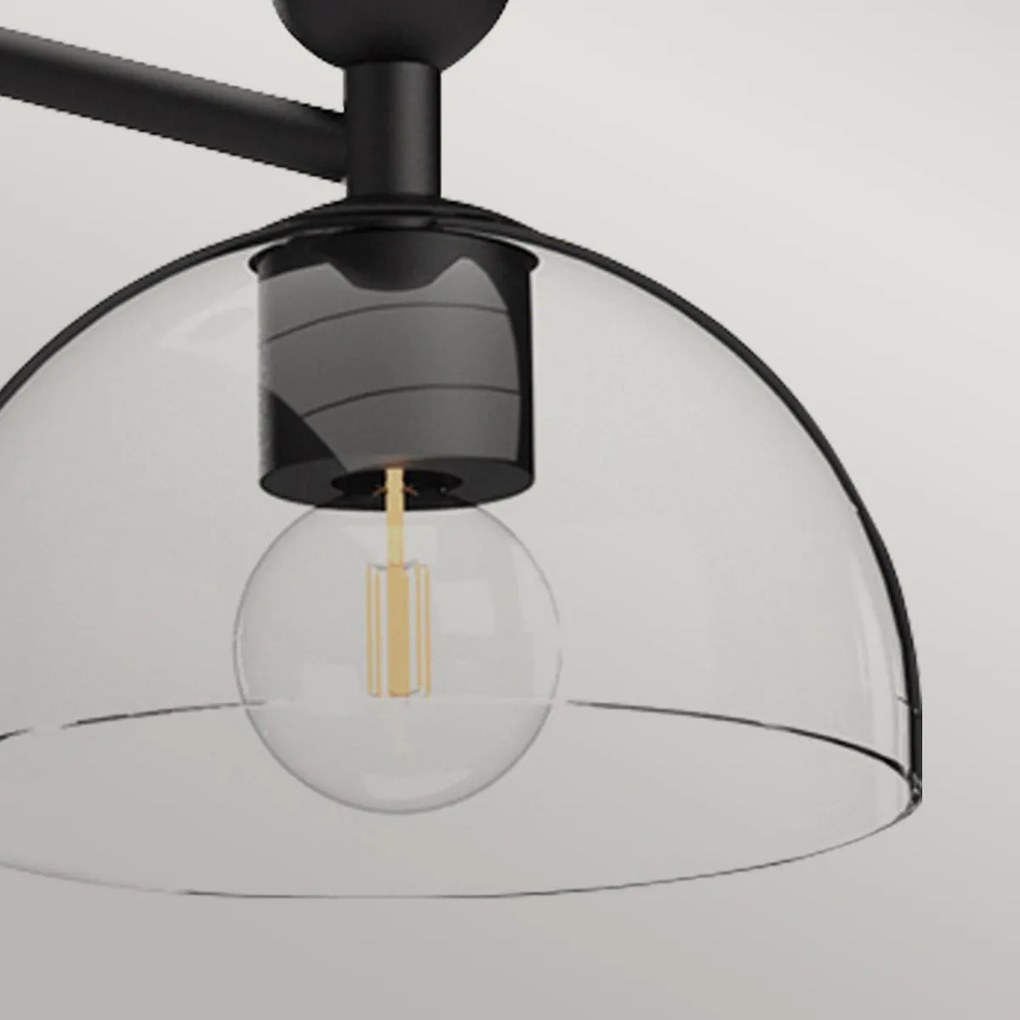 Designový lustr nad stůl Elstead JUDE 3-MB-CL černý/3xE27