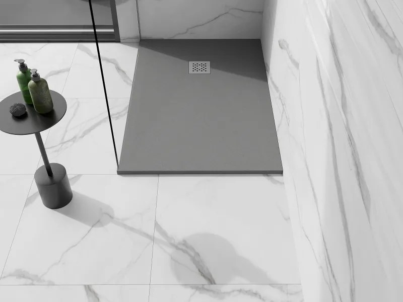 Mexen Stone+ obdélníková kompozitní vanička 100 x 80 cm, šedý-beton - 44618010