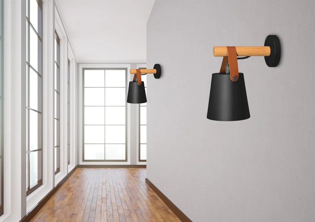 Nástěnná lampa AMELIA černá