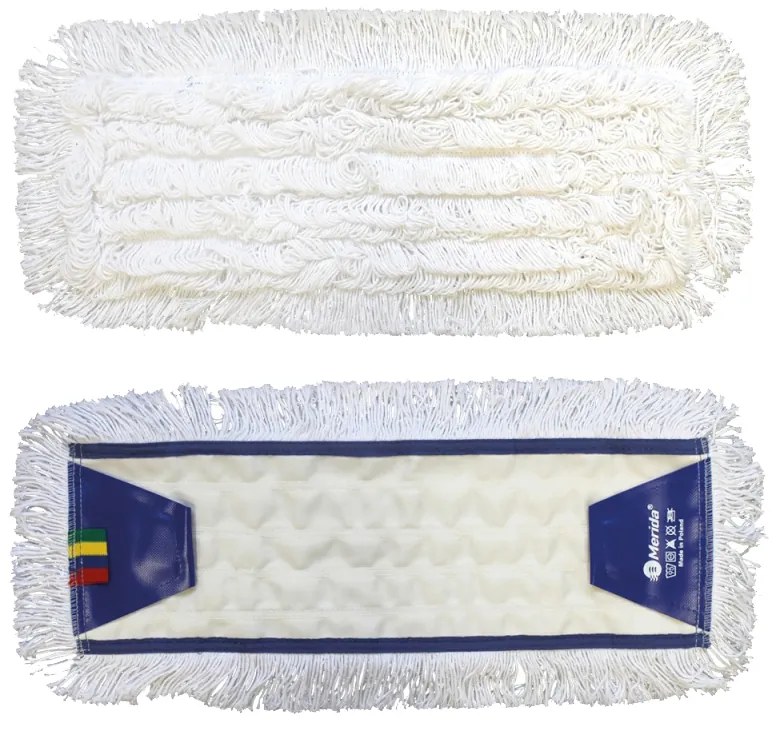 Mop se záložkami Optimum, 50 cm - bavlna, bílá