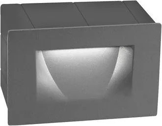 NV 726401 Venkovní zapuštěné svítidlo do zdi KRYPTON tmavě šedý hliník LED 3W 3000K 220-240V 15st. IP54 - NOVA LUCE