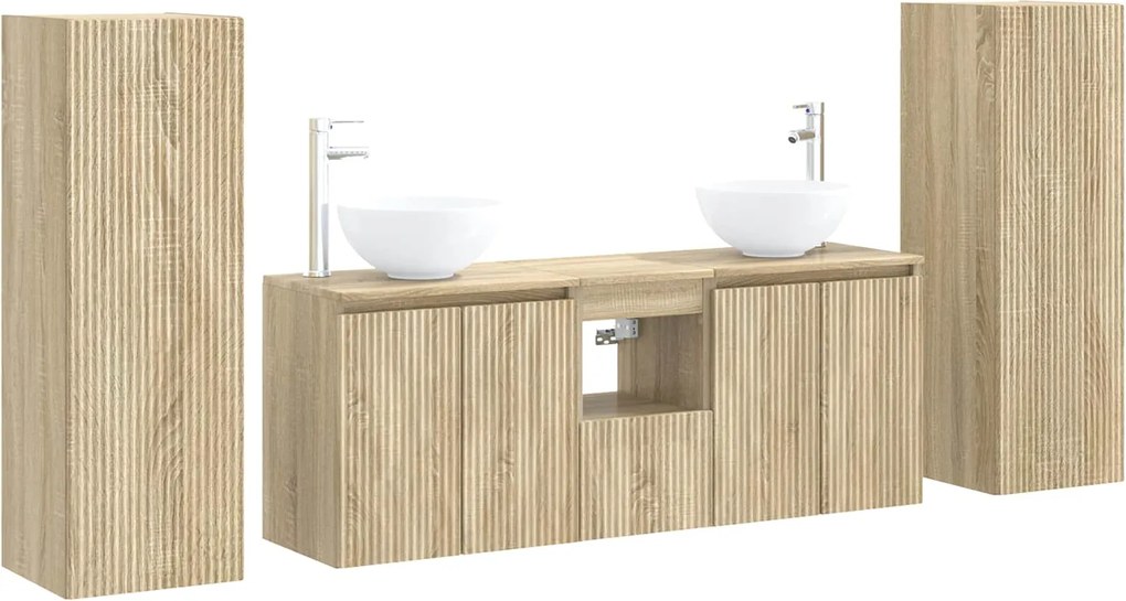 Sada koupelnového nábytku 5 ks Dub sonoma 33 x 34,5 x 100 cm 3405985