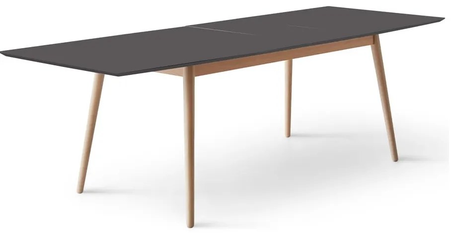 Rozkládací jídelní stůl s černou deskou v černo-přírodní barvě 90x165 cm Meza – Hammel Furniture