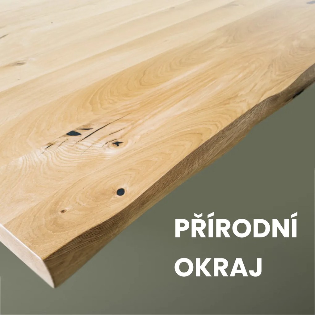 Wuders Pracovní stolek Irving s masivní dubovou deskou 1300 x 700 mm