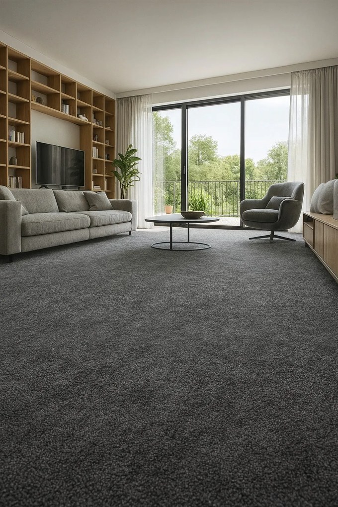 Vopi, Metrážový koberec Color Shaggy šedý - neúčtujeme odřezky z role, na míru, šíře 2m,3m,4m, šedá, ab (mřížka), ložnice