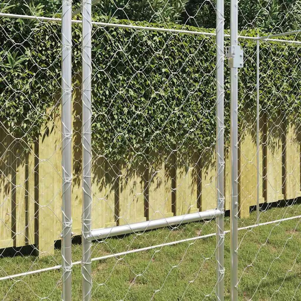 Klec pro psa Stříbrná 800 x 200 x 200 cm Pozinkovaná ocel 3368311