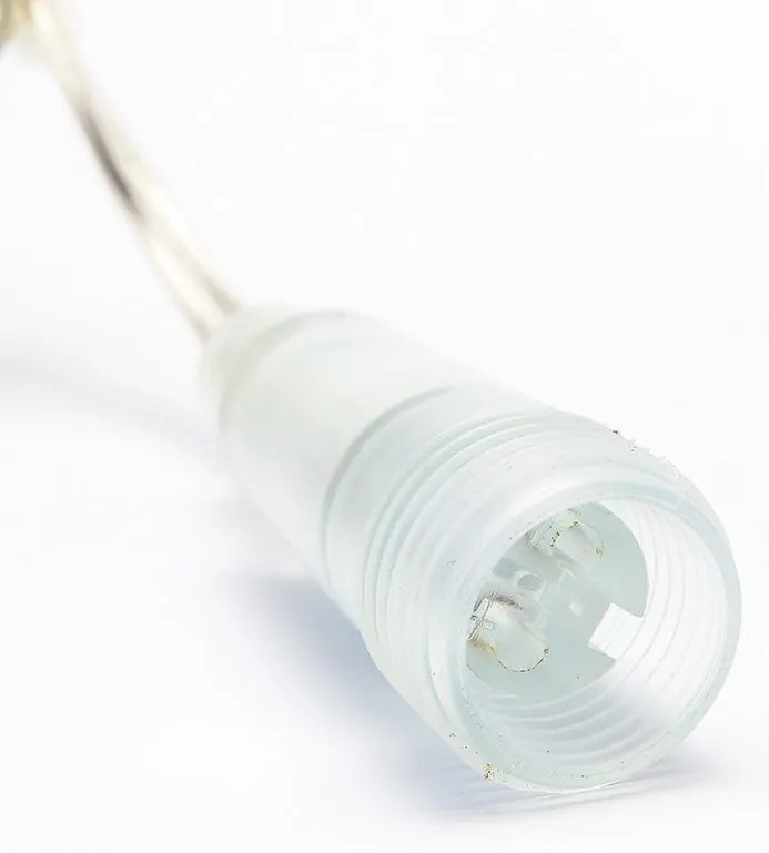 Easy Fix LED světelný závěs interiér, 100 × 500 cm, teple bílá, 500 diod, 10 pramenů, čirý kabel, IP20, prodlužovací