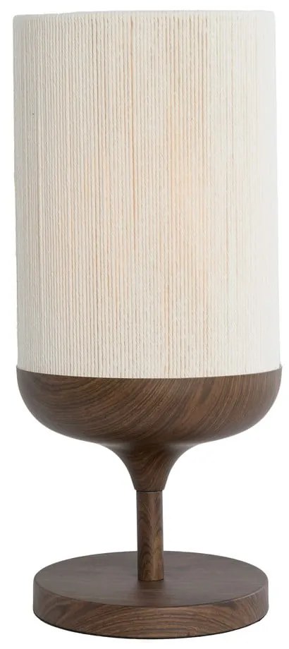 Tmavě hnědá stolní lampa s textilním stínidlem (výška 50 cm) Dania – Light & Living