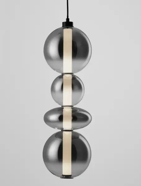LED stmívatelné černo-šedé designové svítidlo Bally