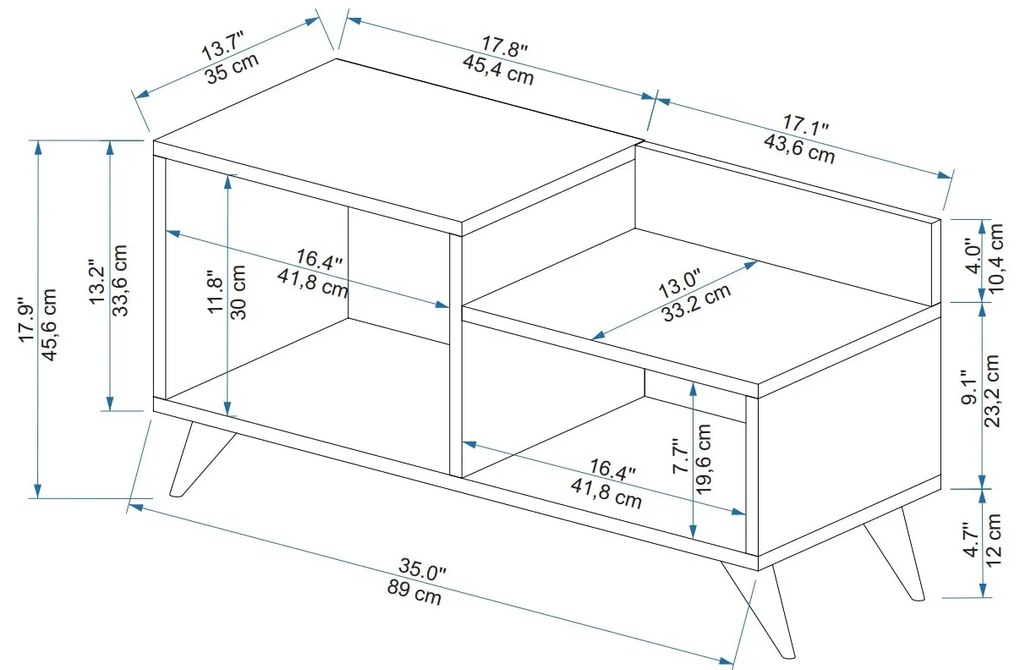 Botník MYKONOS borovice atlantic/antracit