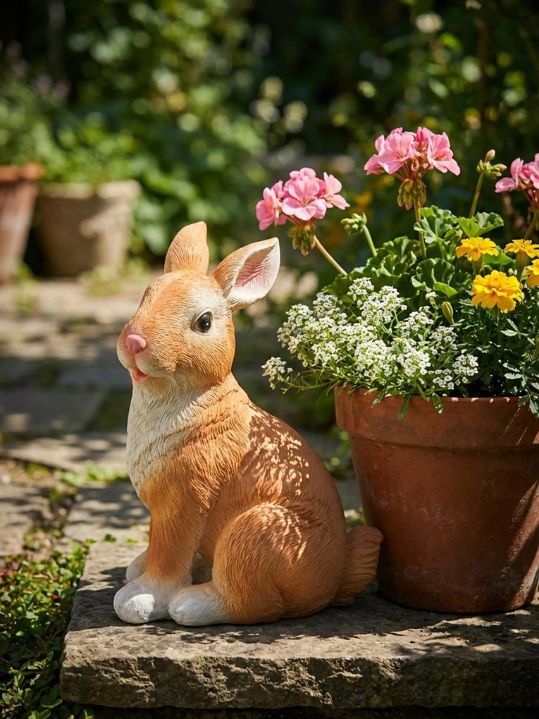 Sinsay - Zahradní dekorace ve tvaru králíka - broskvová