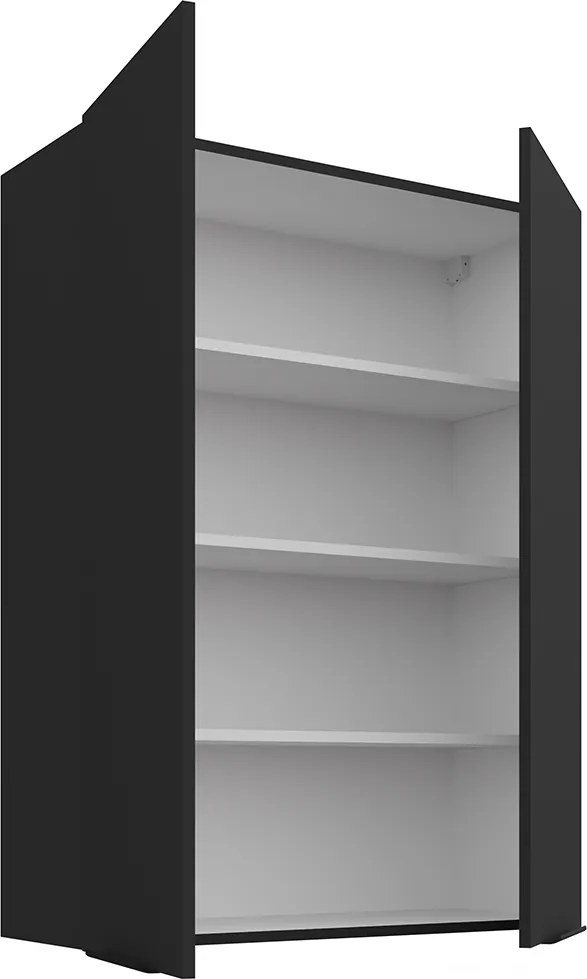 ARIA cc | horní skříňka 80 G-108 2F policová | 80 cm | EXTRA VYSOKÁ | ANTI FINGERPRINT povrch | černá