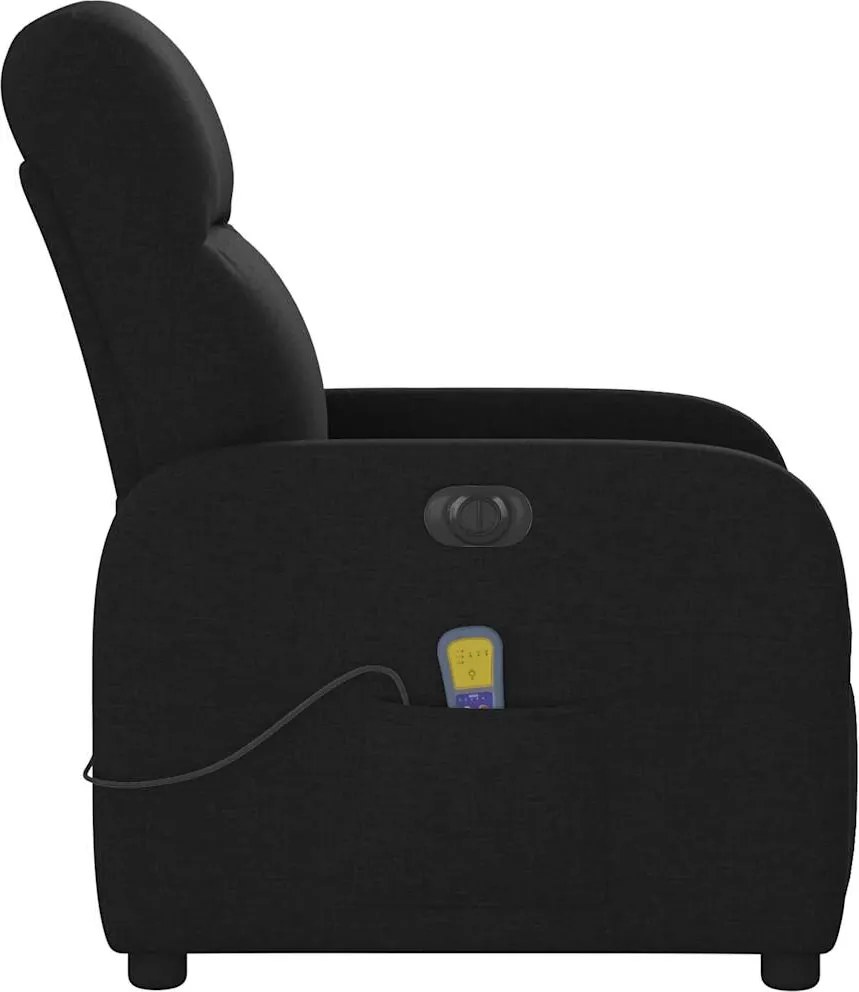 Elektrické masážní polohovací křeslo černé textil 3302964