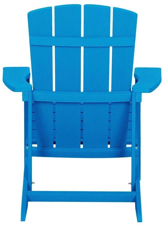 Zahradní židle s podnožkou Adack (modrá). 1035783
