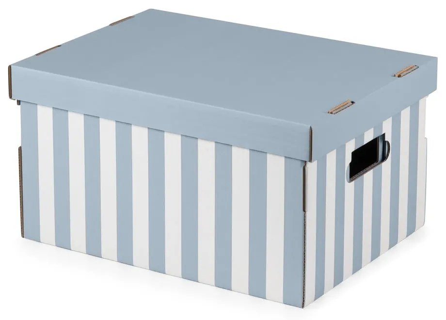 Kartonové úložné boxy s víkem v sadě 2 ks Stripes – Compactor