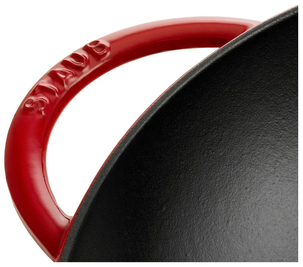 Staub pánev wok se skleněnou poklicí 37 cm/5,7 l višňová, 1313906