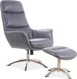 Kancelářská židle s podnožkou NIXON šedá