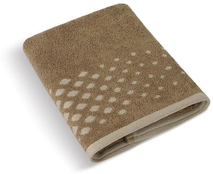Bellatex Froté ručník Béžová řada Hnědá mozaika, 50 x 100 cm, 50 x 100 cm