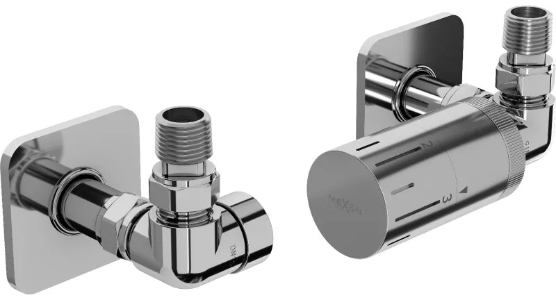 Mexen G05 osová termostatická sada s krytkou S, chrom - W903-958-909-01