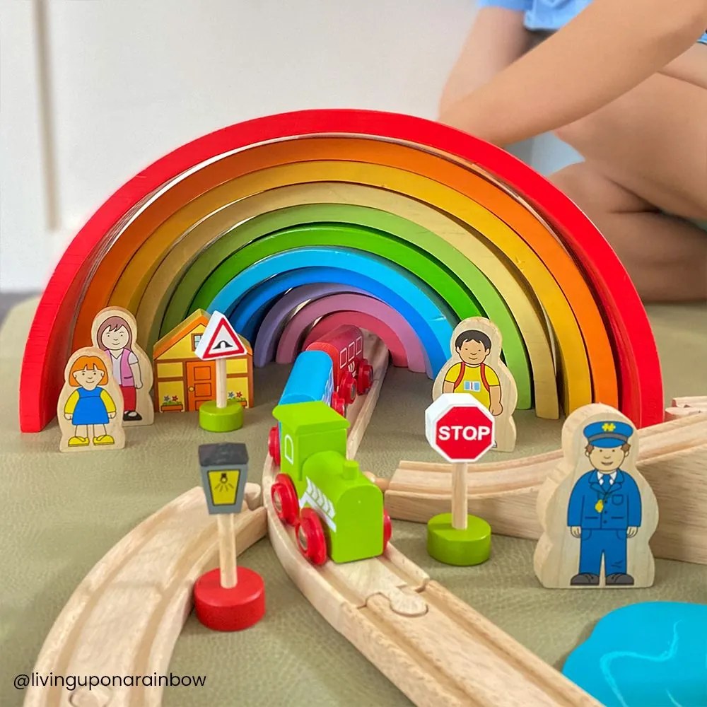 Bigjigs Rail Dřevěná vláčkodráha osmička