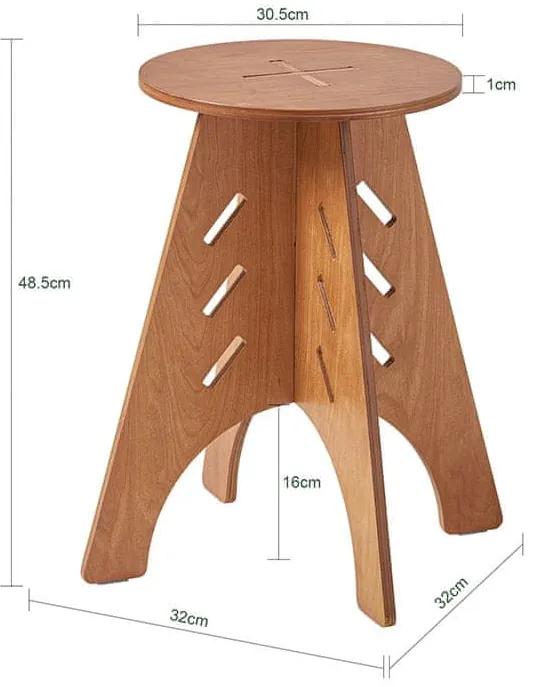 Sobuy SoBuy HFBT01-K-BR Odkládací stolek Konferenční stolek Kulatý stolek Noční stolek Rozkládací stolek Hnědá V48,5 x Ø32,5 cm