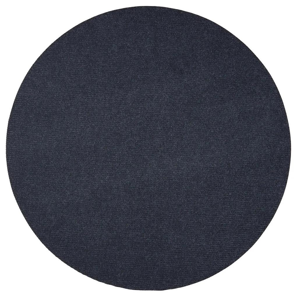 Vopi koberce Kusový koberec Quick step antracit kulatý - 120x120 (průměr) kruh cm