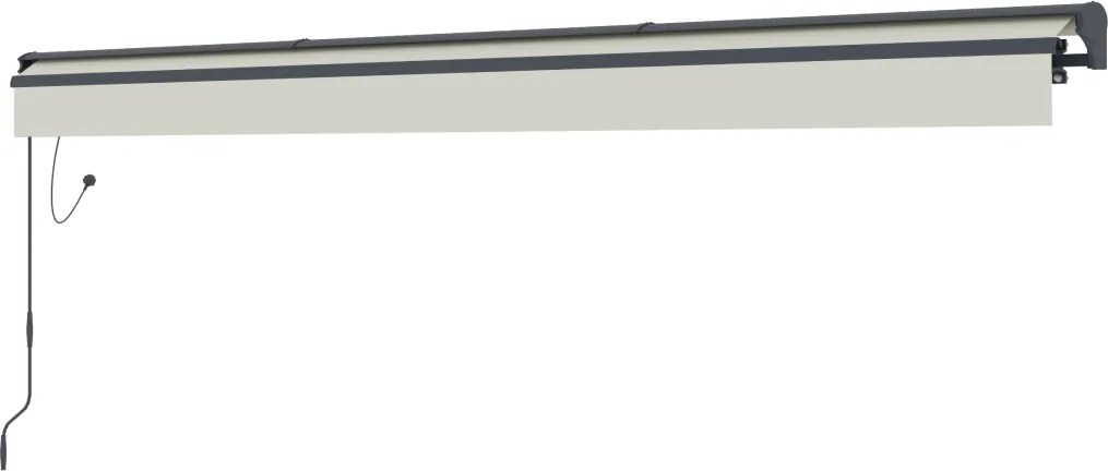 Elektrická markýza s LED osvětlením BestBerg BBSU-EL495BG / 495 x 300 cm / béžová