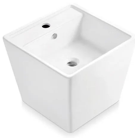 Bathco 4059 - Umyvadlo na desku GENOVA 42x42 cm porcelán/bílá