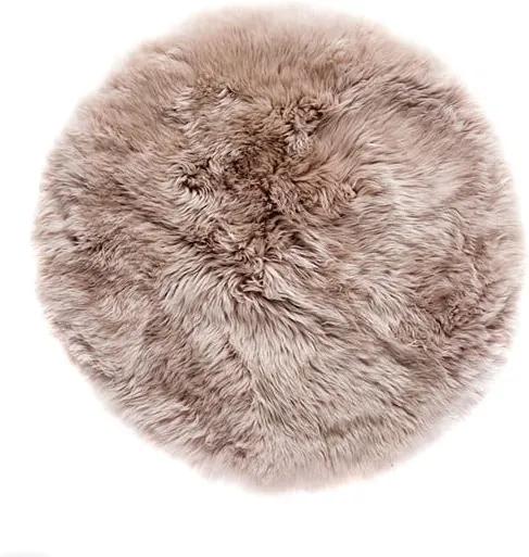 Světle hnědý z ovčí kožešiny koberec Royal Dream Zealand, ⌀ 70 cm