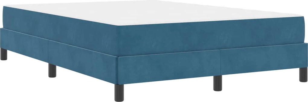 Postel s boxspringem s matrací Tmavě modrá 140 x 190 cm textil 3398693