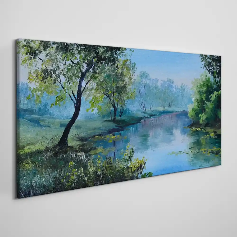 Obraz na plátně Lesní řeka krajina | BIANO