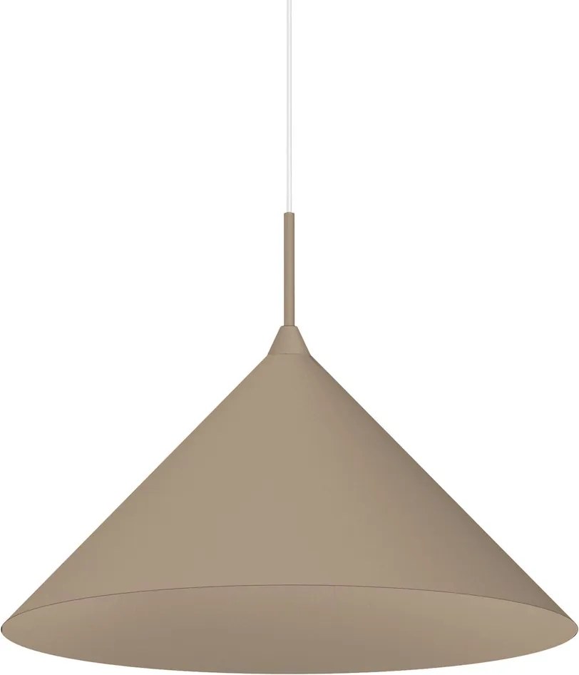 Závěsné svítidlo Capital, 1x tmavě obéžové kovové stínítko, (fi 46cm), be