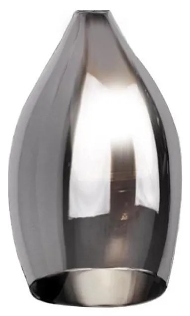 Azzardo - Náhradní sklo k lustru IZZA pr. 13 cm šedá 8590828235651