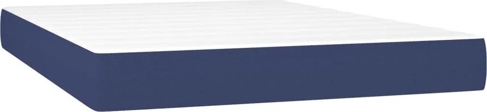 Box spring postel s matrací modrá 140x200 cm textil 3136843